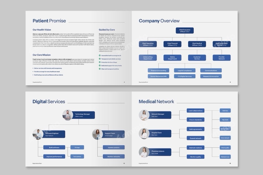 Organizational Chart Template, Print Templates | GraphicRiver