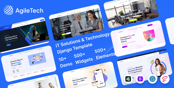 Agiletech - IT Solutions & Technology Django Service Multipurpose Template by Foxpixel