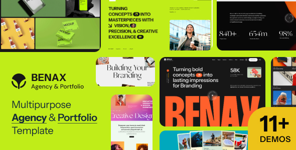 Benax - Multipurpose Agency & Portfolio Figma Template by BizanTheme