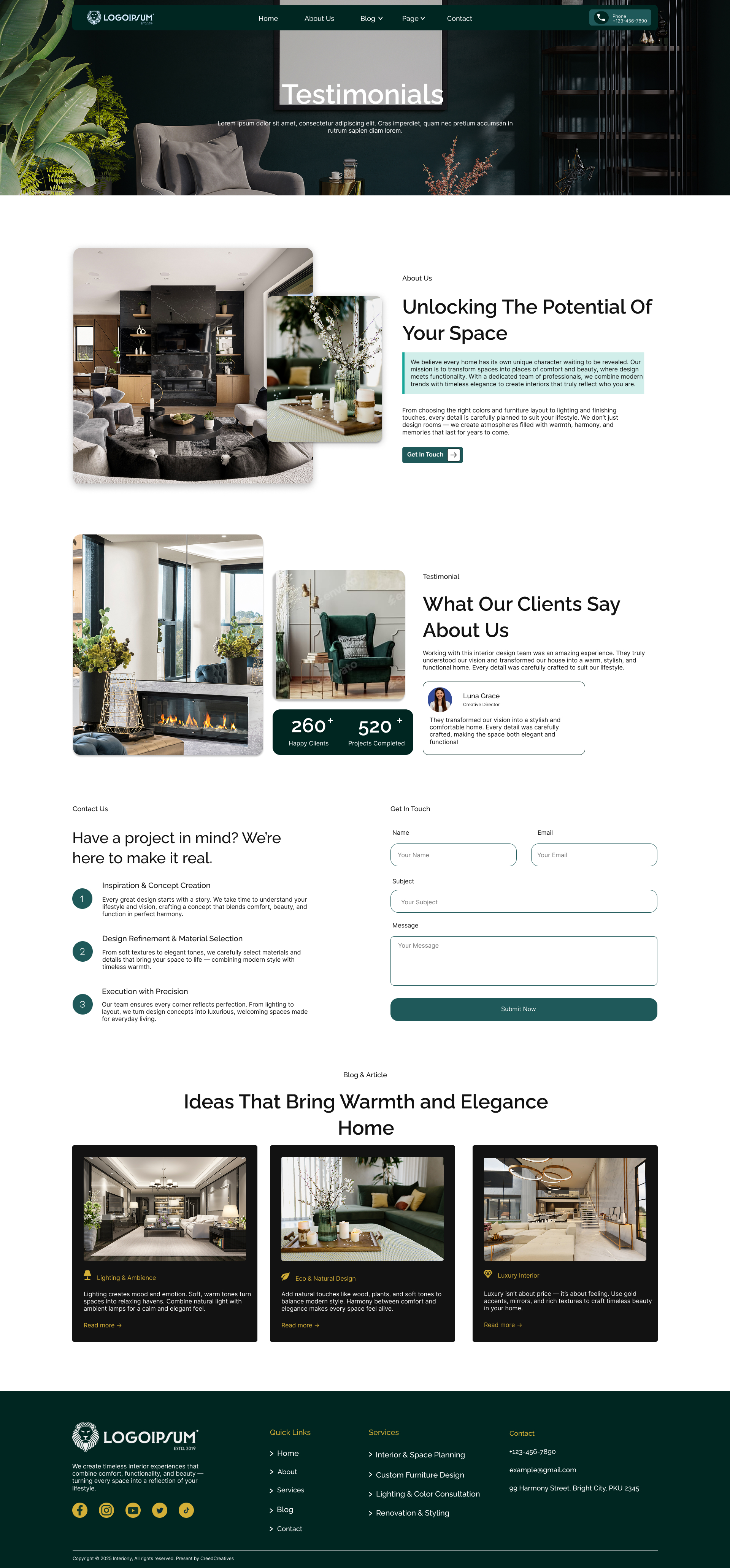 Interiorly – Interior Design Figma Template by creedcreatives | ThemeForest