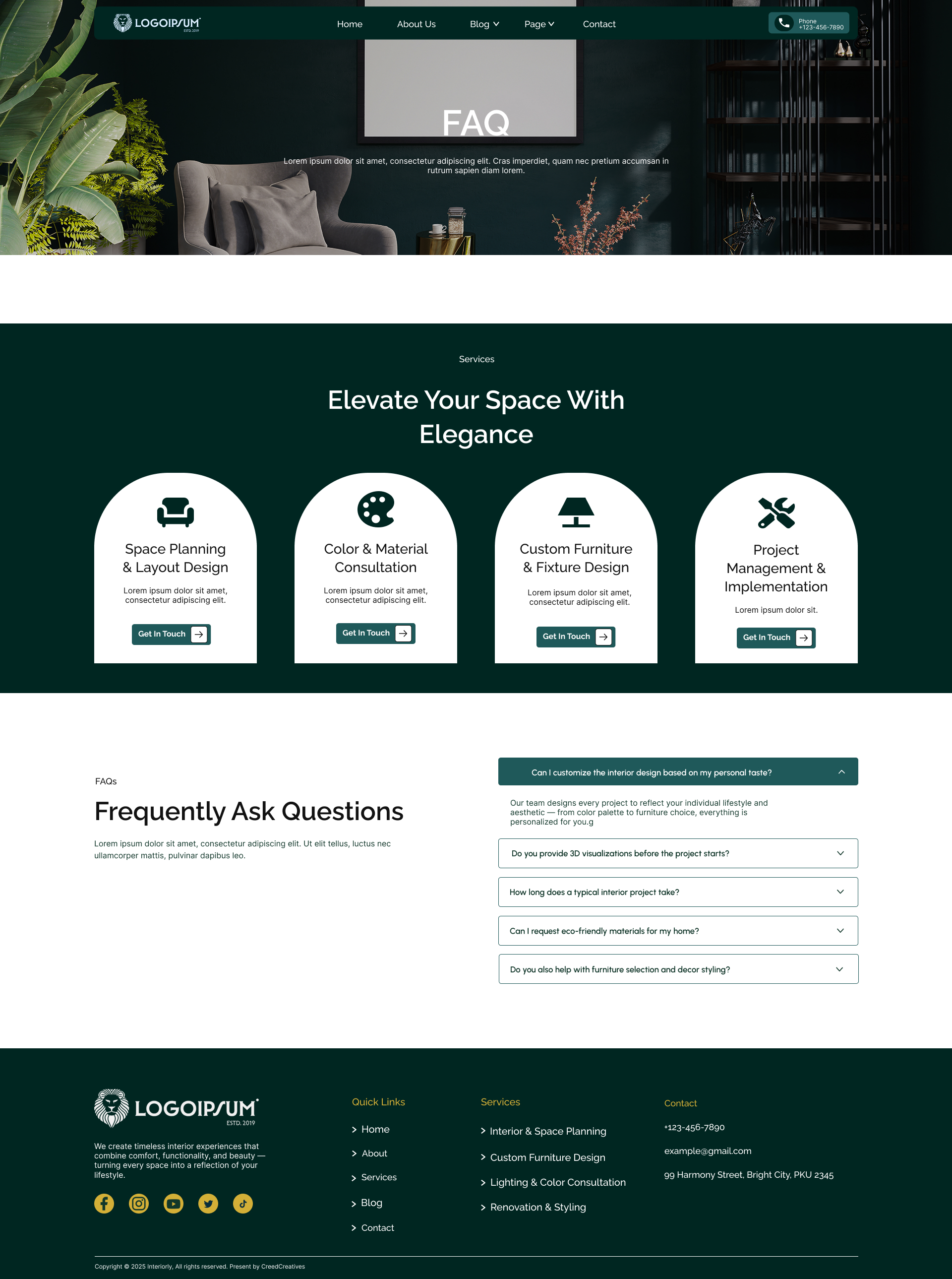 Interiorly – Interior Design Figma Template by creedcreatives | ThemeForest