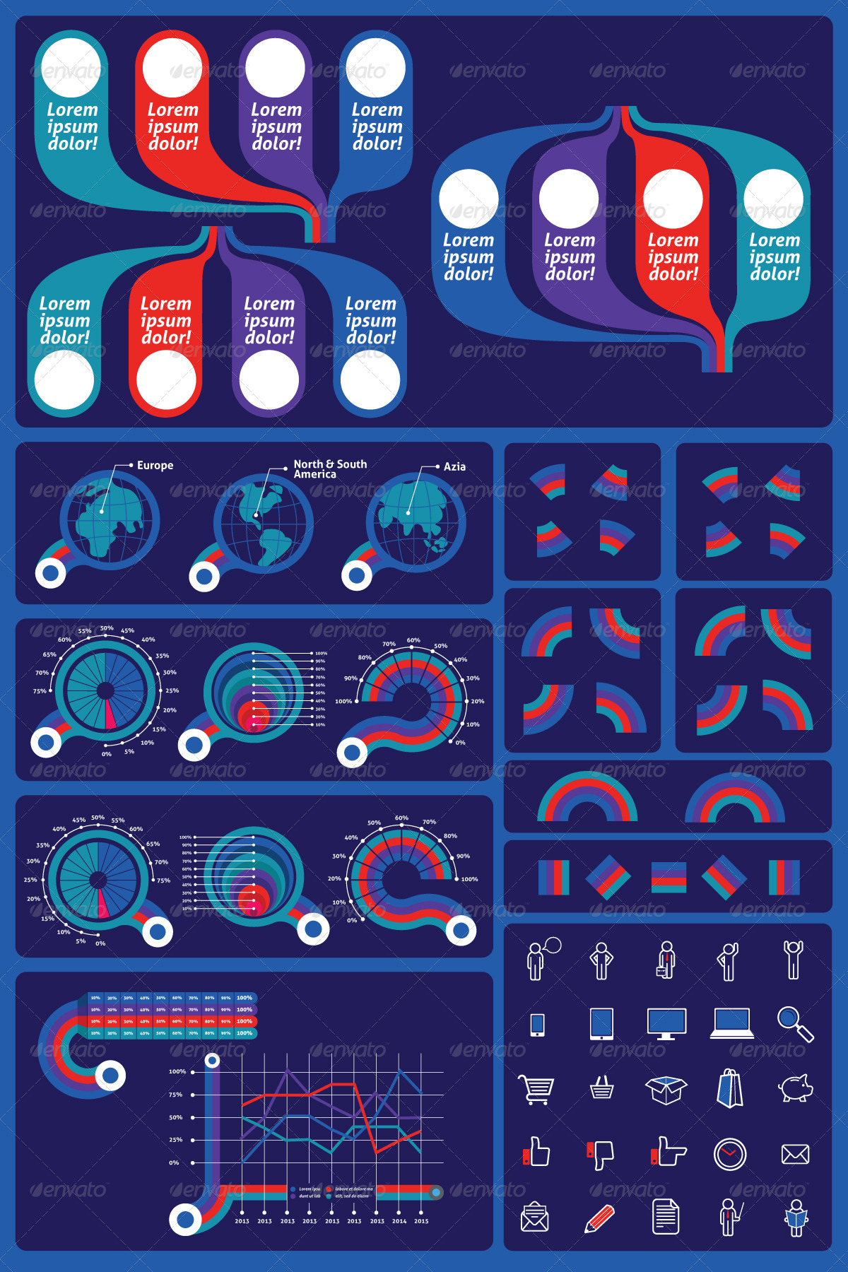 InfographicPath, Graphs and Icons, Infographics | GraphicRiver