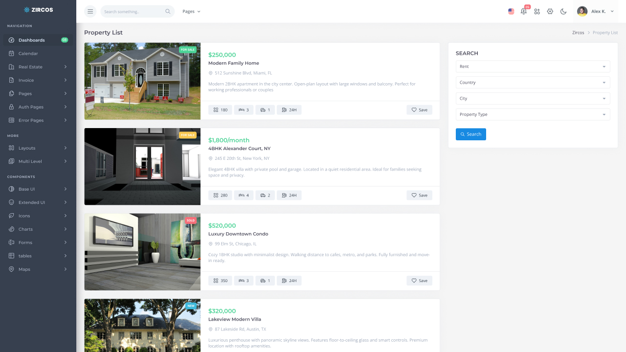 Zircos - Figma Admin & Dashboard Template by coderthemes | ThemeForest
