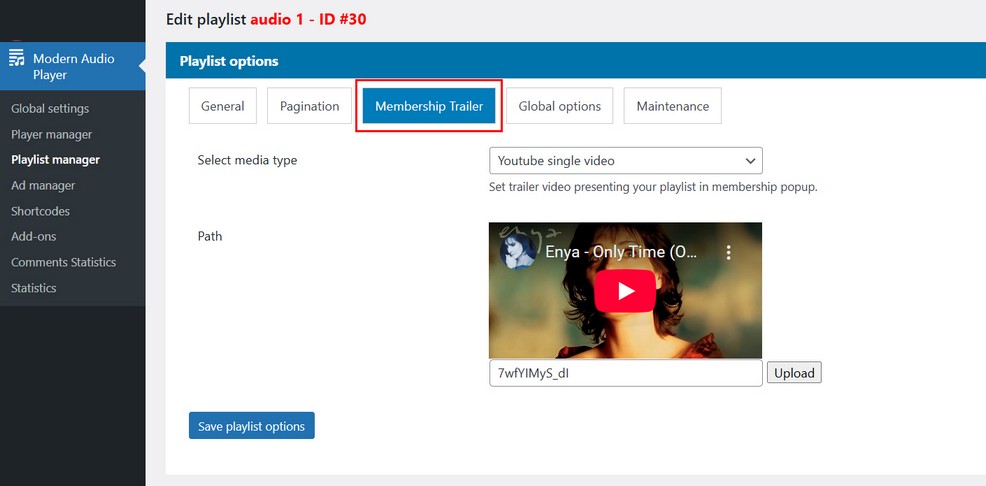 Modern Audio Player for WordPress User AddOn by Tean | CodeCanyon