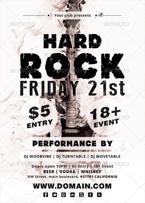 Hard Rock - Flyer, Print Templates | GraphicRiver