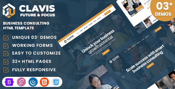 Clavis – Business Consulting HTML Template – ThemeSparkle