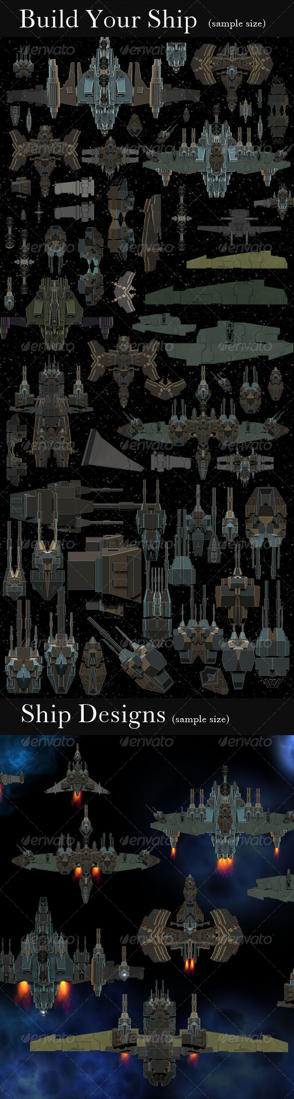 2D Ship Builder Pack #2 by Roencia | GraphicRiver