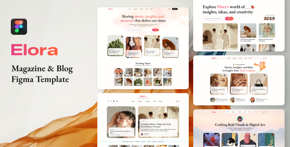 Elora – Minimalist Blog & Magazine Figma Template by alithemes ...