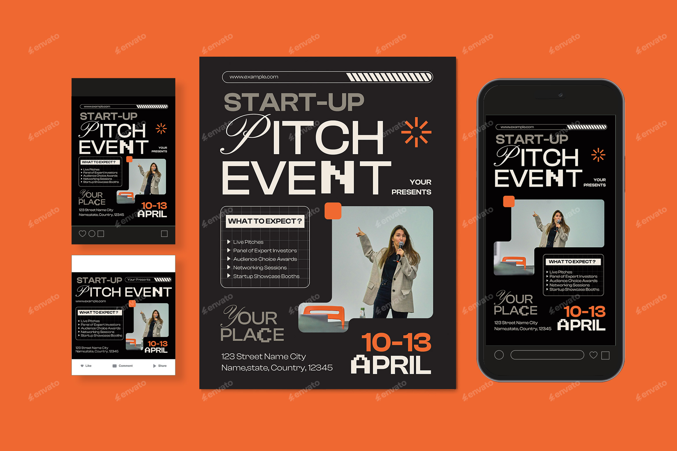 Startup Pitch Event Flyer, Print Templates | GraphicRiver