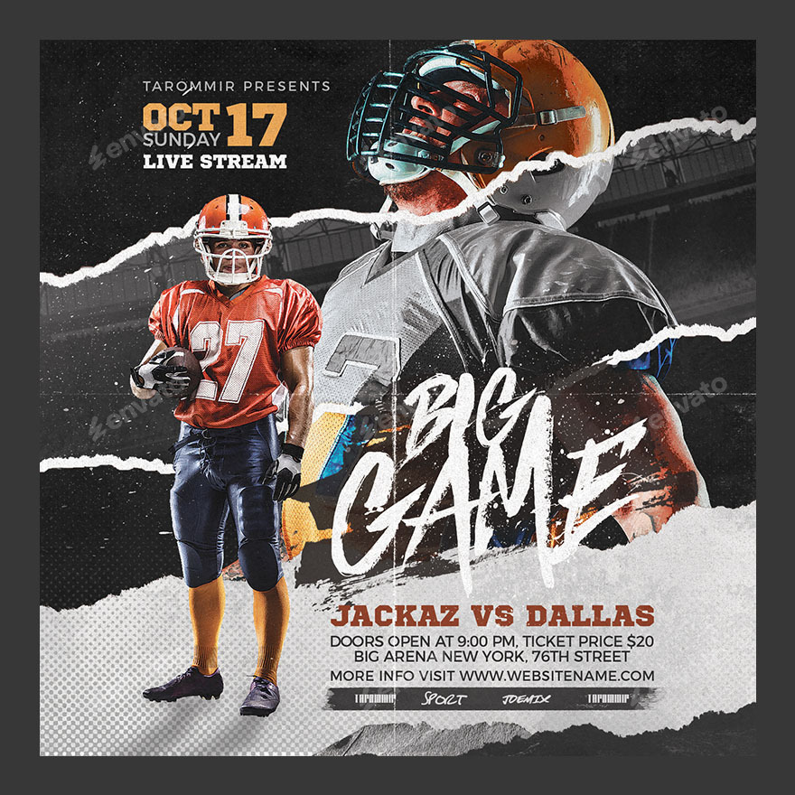Football Flyer Bundle Template, Print Templates | GraphicRiver