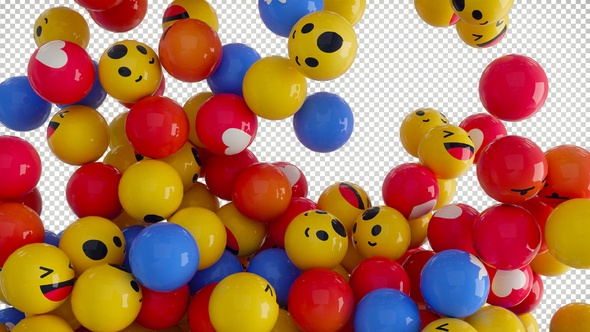 Falling 3D Emoji Transition, Motion Graphics | VideoHive
