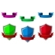 Security Icons with Shields and Ribbons, Vectors | GraphicRiver