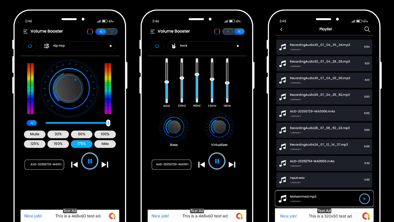 Volume Booster Sound Equalizer Edge Light with AdMob Facebook Ads ...