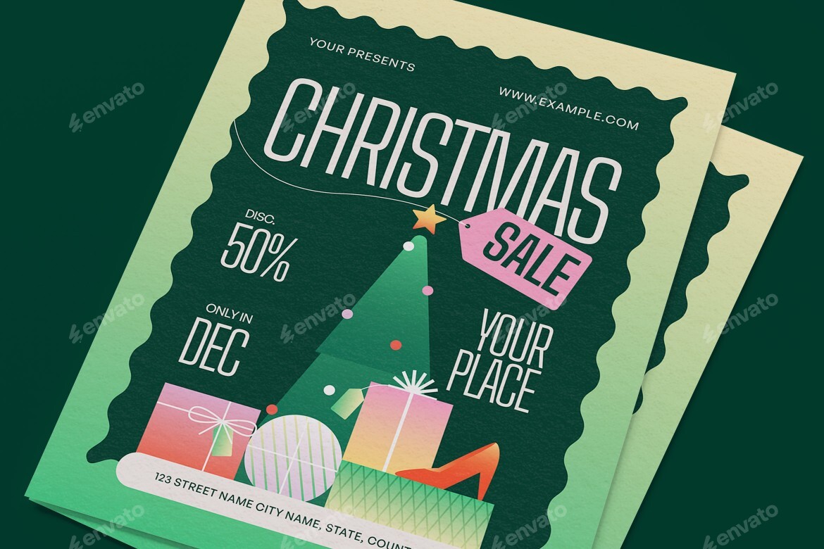 Christmas Sale Flyer, Print Templates | GraphicRiver