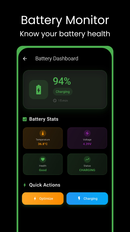 Smart Charge - Complete Flutter Battery Monitoring & Animation App by Bayspk