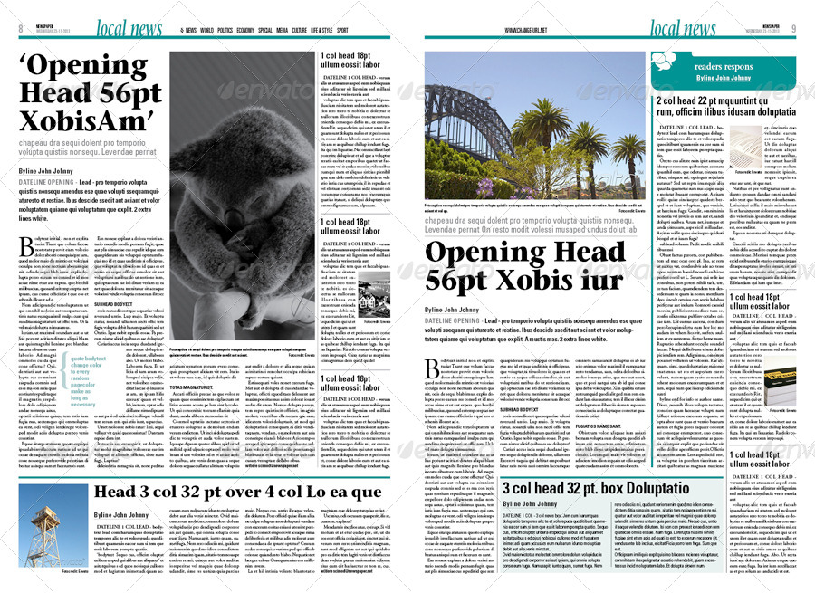 Newspaper Template , Print Templates | GraphicRiver
