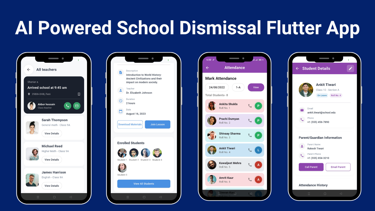 Ai Powered School Dismissal Flutter App Template School Management