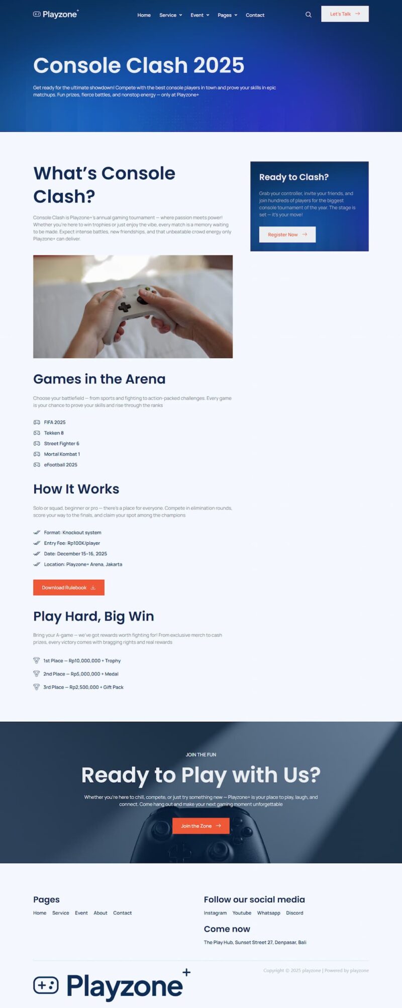Playzone – Game Rental & Device Care Elementor Template Kit by ...