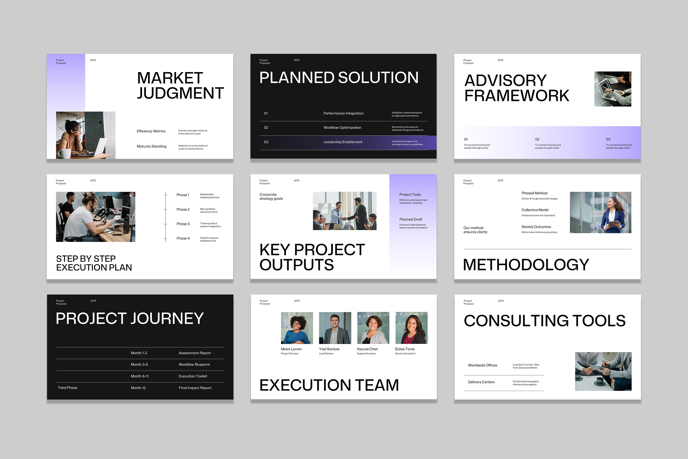 Purple Gradient Management Consulting Project Proposal Google Slide ...