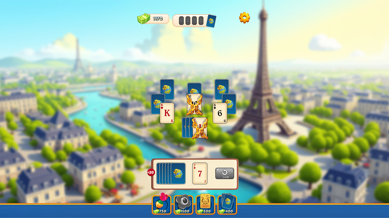 Luna's World Trip: Solitaire - HTML5 Game - Solitaire Game - Construct 3 by PoseGames