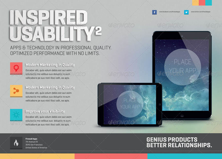 Corporate Flyer / Ad Template / US Letter / Din A4, Print Templates