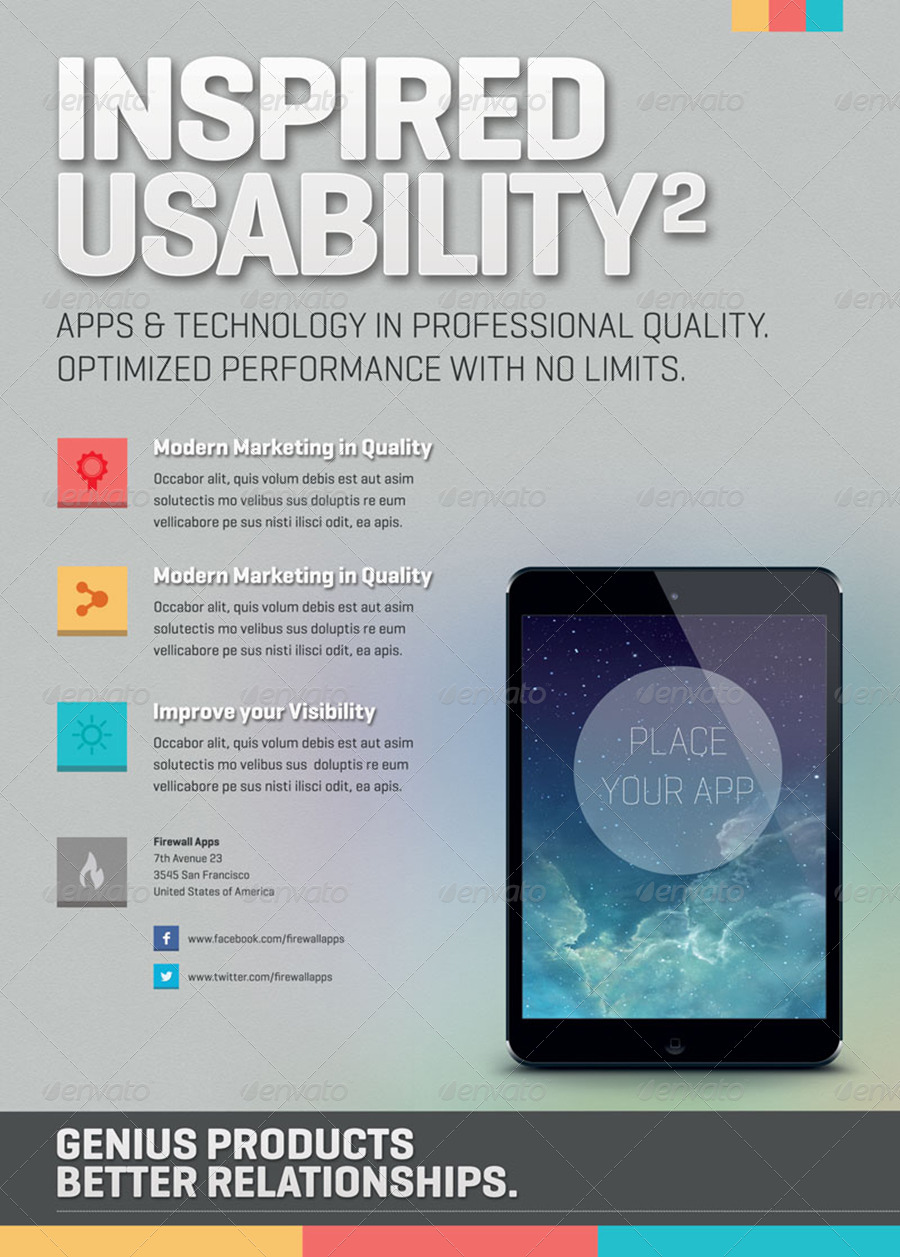 Corporate Flyer / Ad Template / US Letter / Din A4, Print Templates