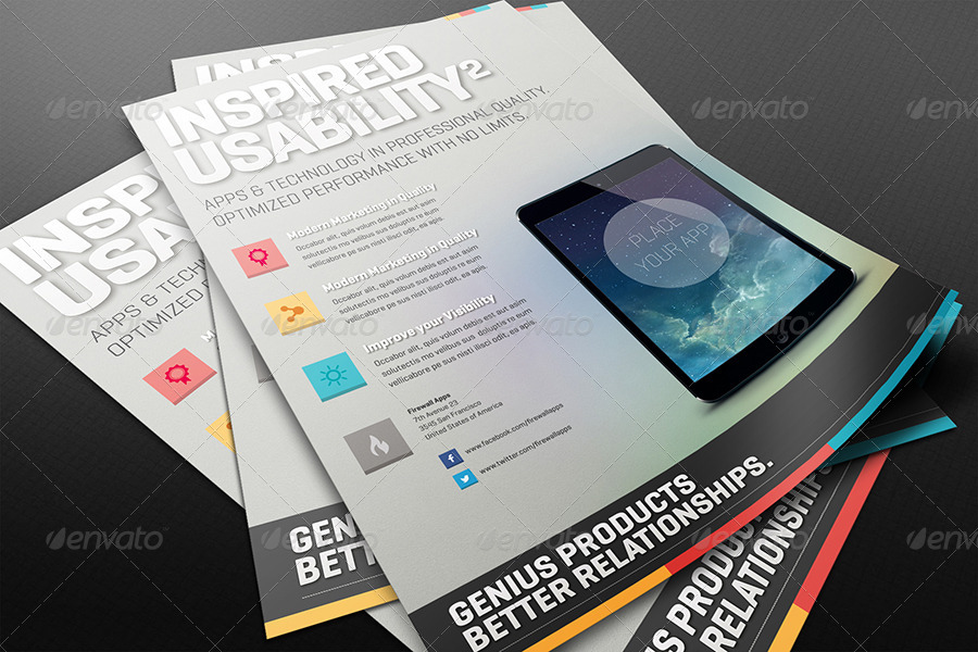 Corporate Flyer / Ad Template / US Letter / Din A4, Print Templates