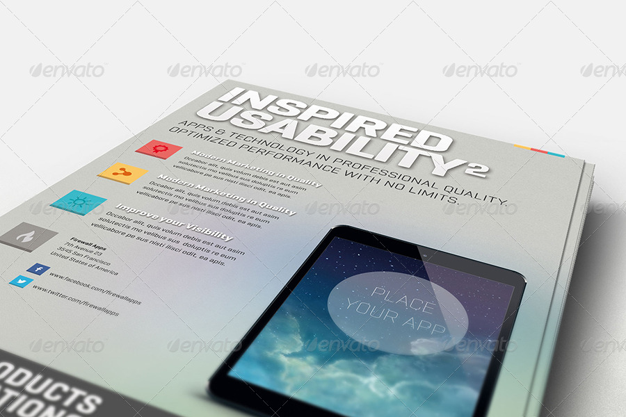 Corporate Flyer / Ad Template / US Letter / Din A4, Print Templates