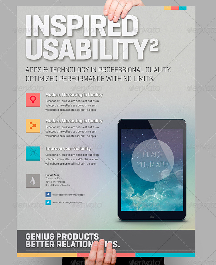 Corporate Flyer / Ad Template / US Letter / Din A4, Print Templates