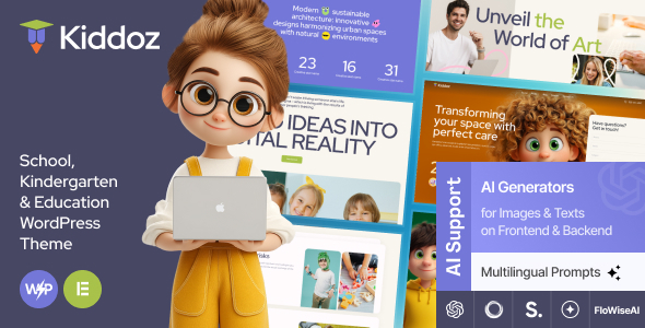 Kiddoz - School, Kindergarten & Education WordPress Theme by axiomthemes