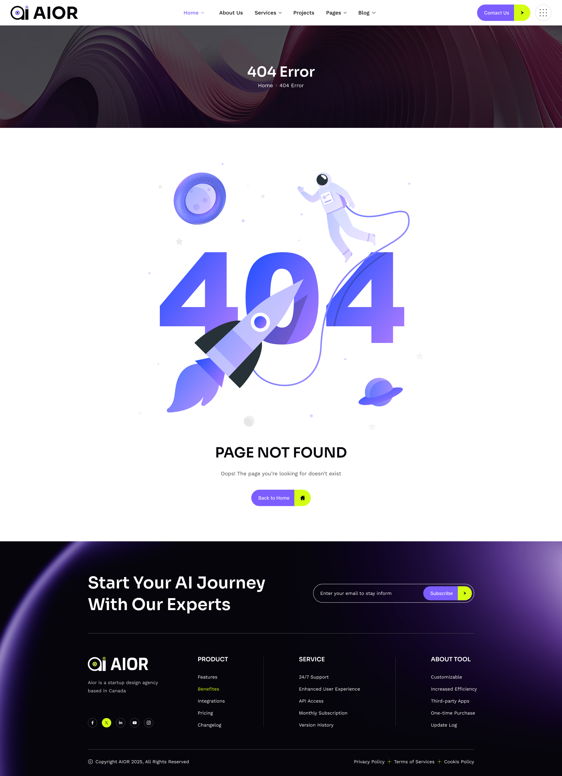 Aior - AI Startup & Technology Figma Template by themehour | ThemeForest