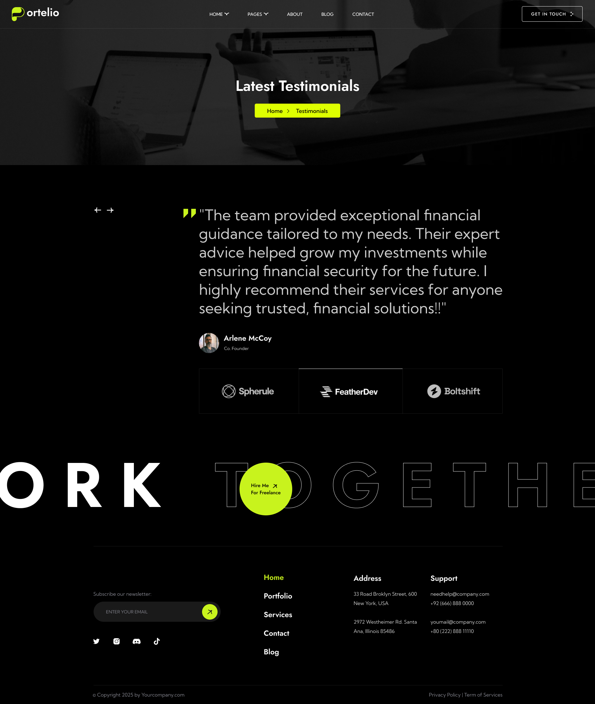 Portelio - Personal Portfolio Figma Template by DesignCurved | ThemeForest