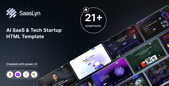 SaasLyn - SaaS, AI & Tech Startup HTML Template by wprealizer | ThemeForest
