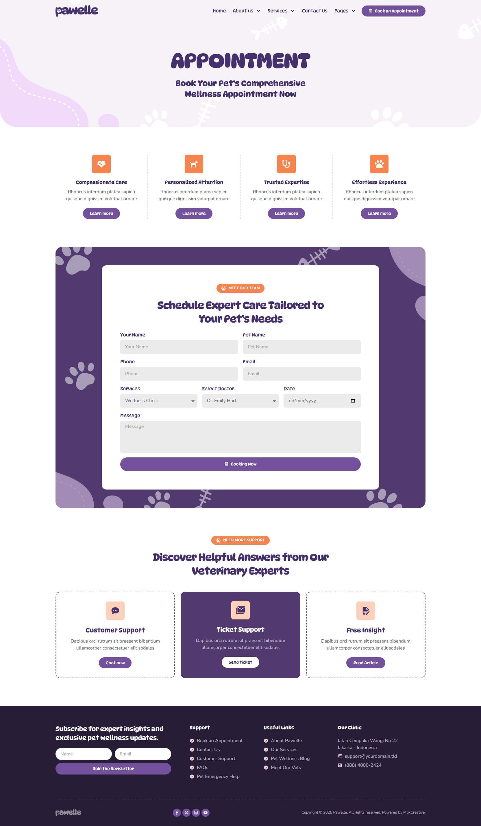 Pawelle - Veterinary & Pet Care Elementor Pro Template Kit by moxcreative