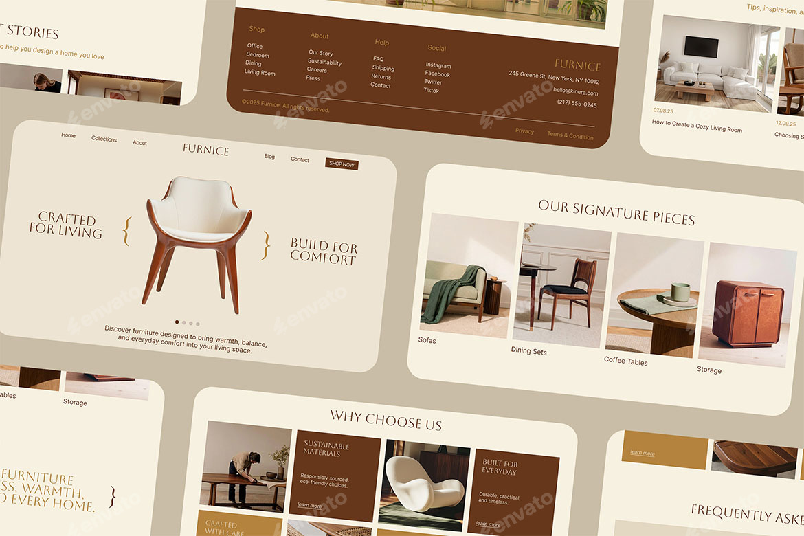 Furniture Figma Landing Page Templates, Web Elements | GraphicRiver
