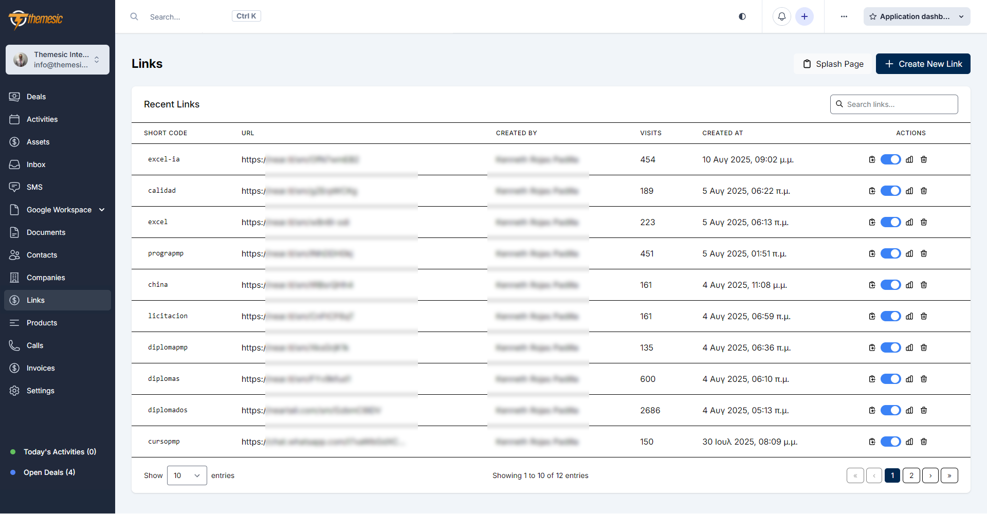 URL Shortener module for Concord CRM by themesic | CodeCanyon