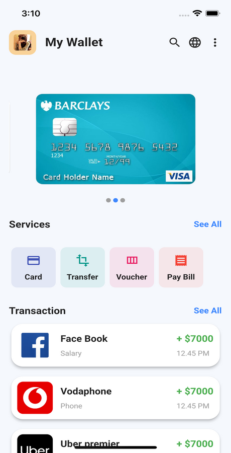 Werolla Online Banking & Digital Wallet ANDROID + IOS + FIGMA | UI Kit | Reactnative CLI by ...