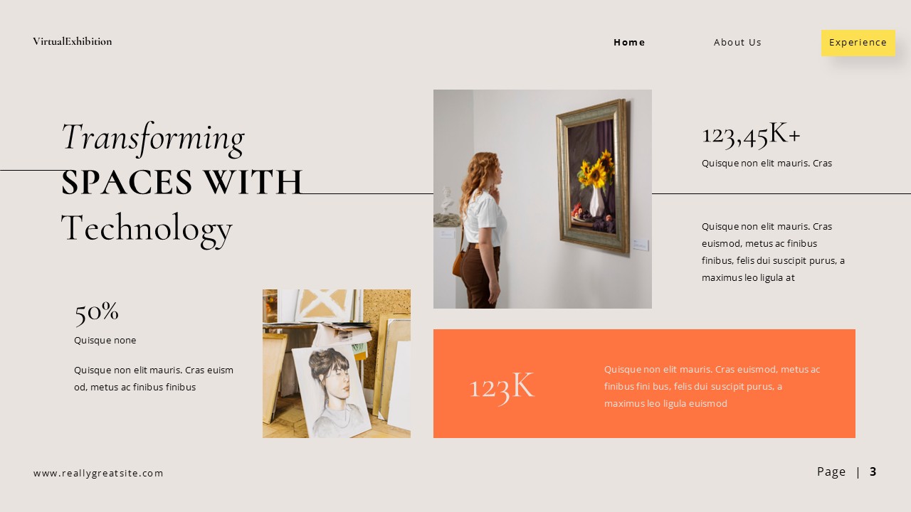 Virtual Exhibition Gallery PowerPoint Presentation, Presentation Templates