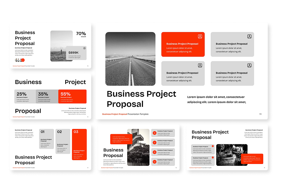 Business Project Proposal Google Slide Template, Presentation Templates