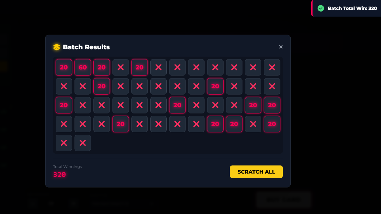 Scratch Royale - Scratch Card Game by Mofosocodes | CodeCanyon