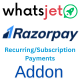 Razorpay Subscription Payment Addon for WhatsJet - Plugin by livelyworks