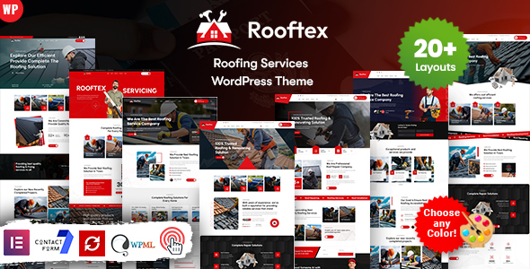 Rooftex - Roofing Services WordPress Theme by ThemeMascot | ThemeForest