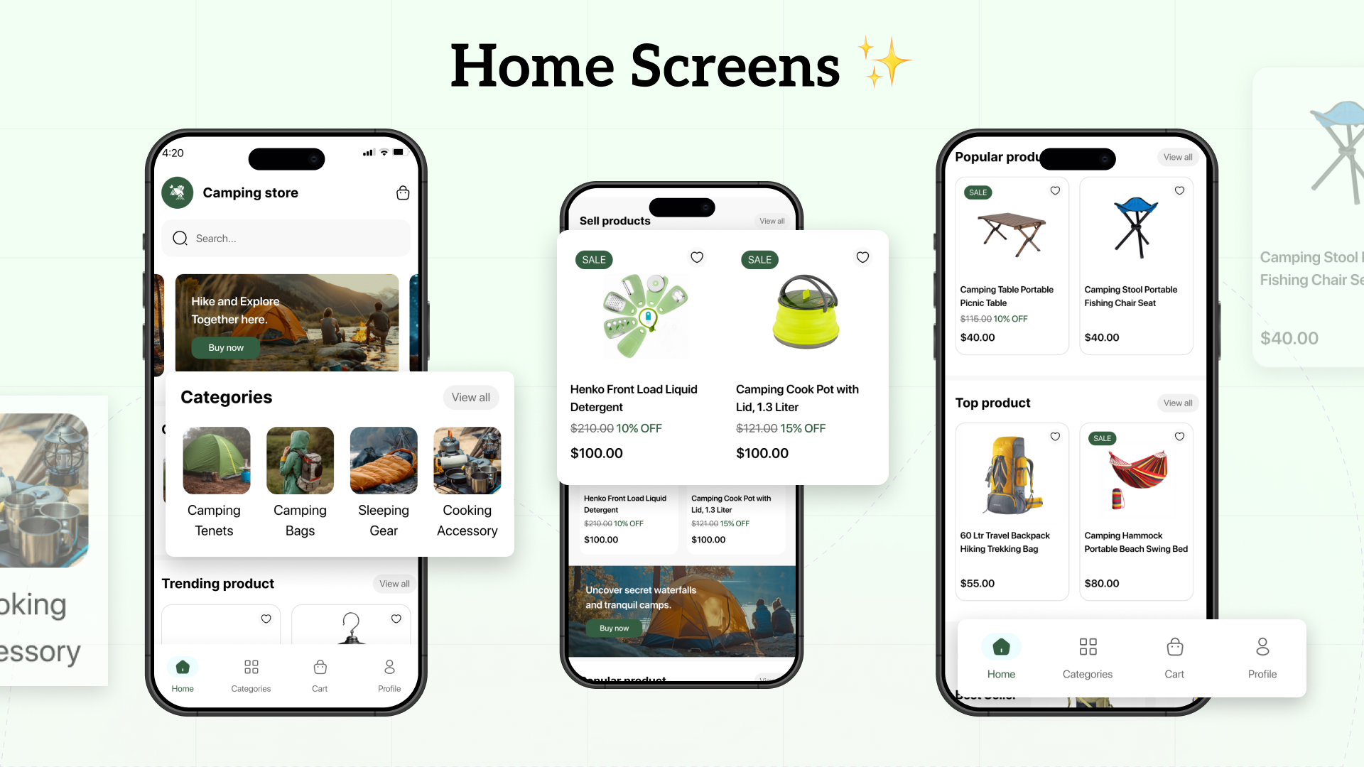 Camping Shop Store App - E-commerce Store app in Flutter (Android, iOS ...