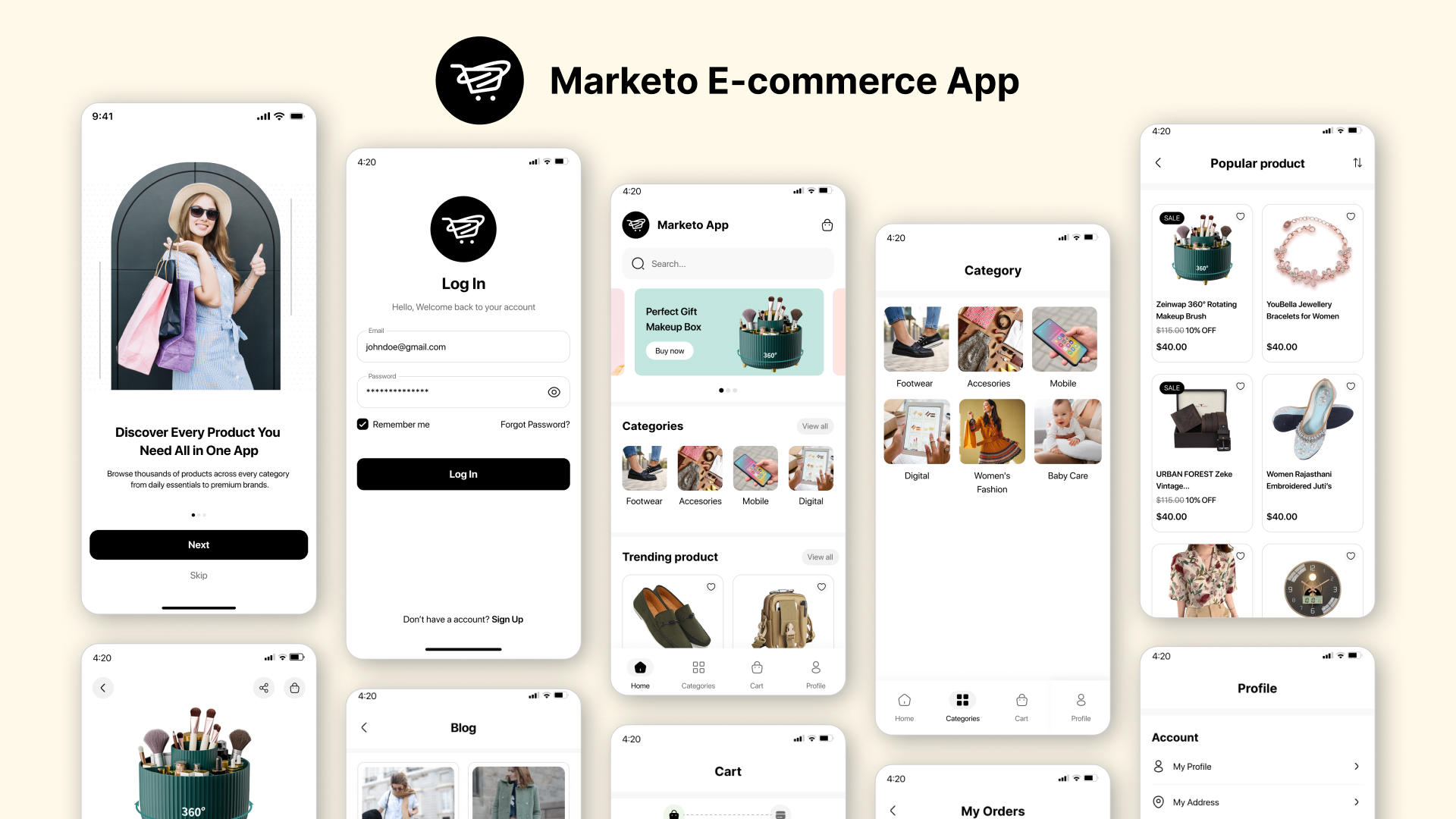 Marketo Store App - E-commerce Store app in Flutter (Android, iOS) with ...