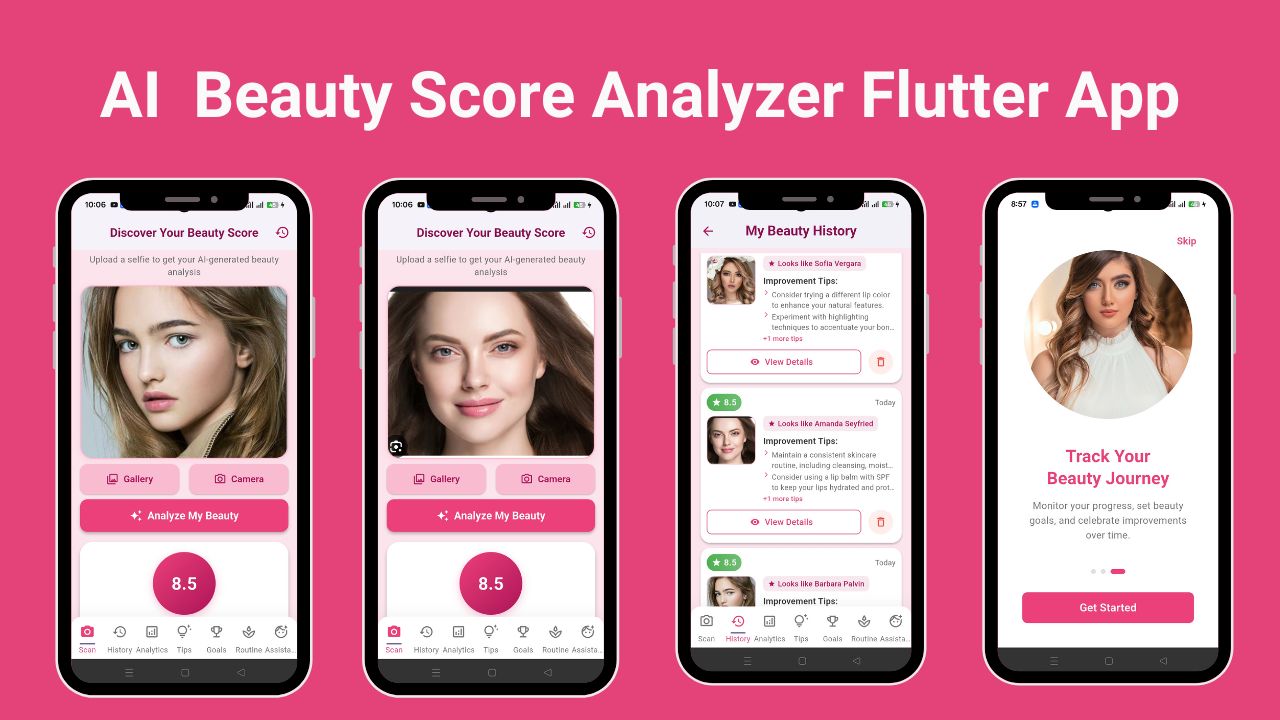 AI-Powered Beauty Score Analyzer Flutter App | Skin Care App by ...