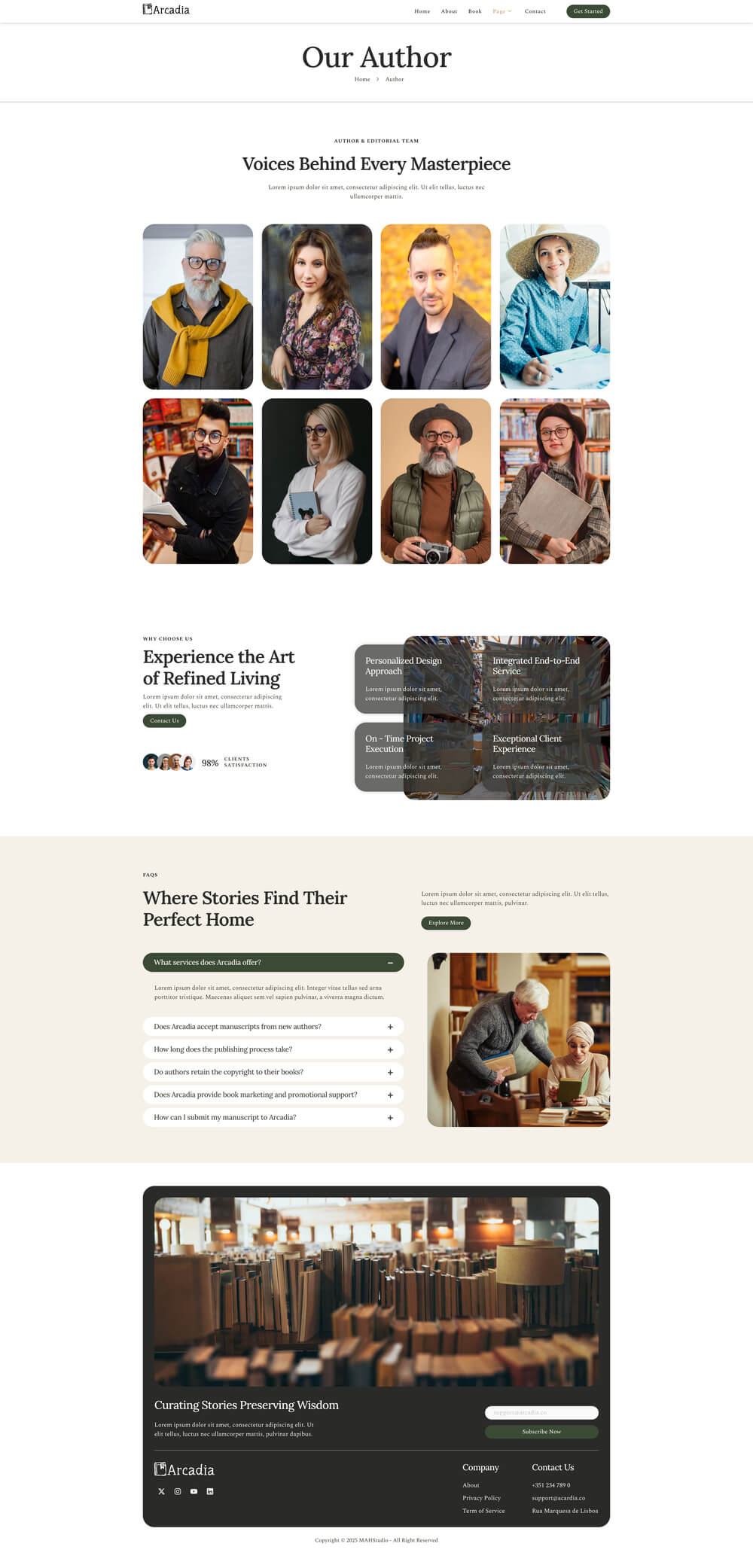 Arcadia - Book Publisher & Author Elementor Template Kit by sparklethings