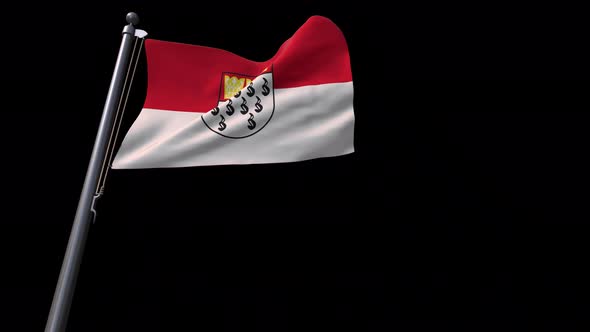 Köln City Flag (Germany) With Alpha Channel 4K, Motion Graphics | VideoHive