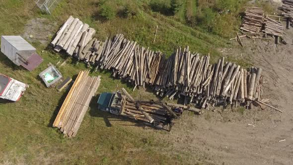 aerial lumber yard crane moving log onto truck 4k, Stock Footage ...