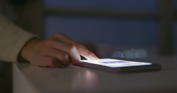 Use of cellphone at night, Stock Footage | VideoHive