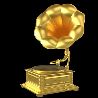 Gold Gramophone Loop, Motion Graphics | VideoHive